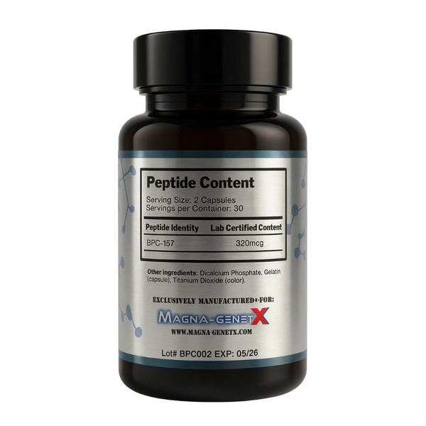 Magna Genetx - BPC-157 Capsules - Lab Certified - 320mcg - Nutritional ...