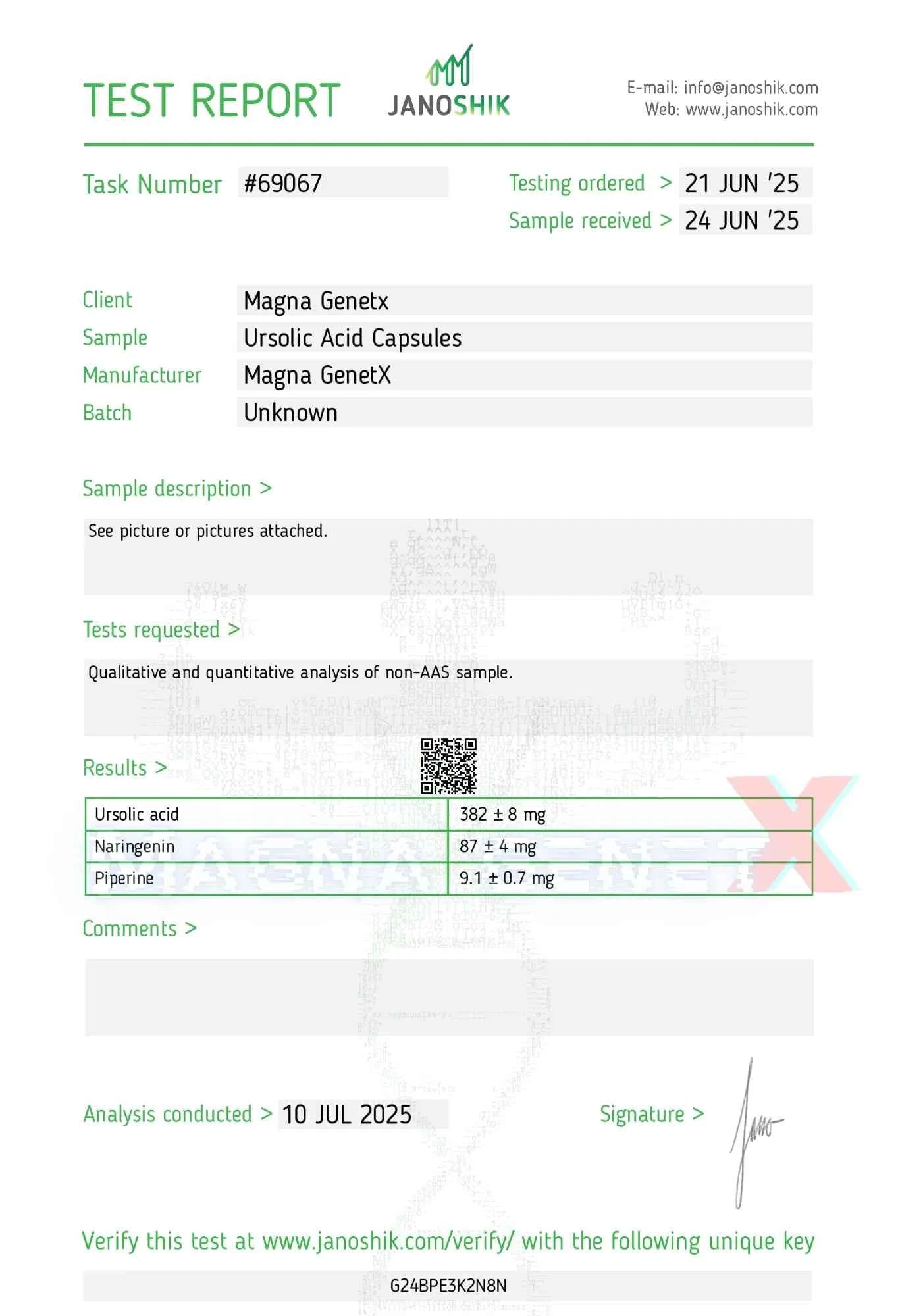 Magna GenetX - U Strol | High-Potency Ursolic Acid 385mg | Enhanced wi