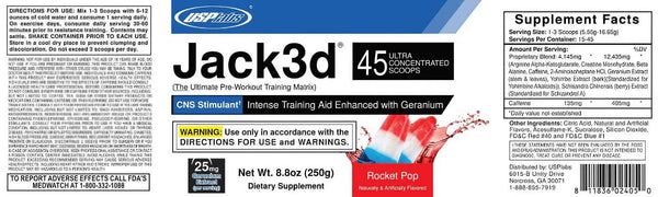 Buy Jack3d Pre Workout - Extreme Energy & Laser Focus - Nutritional ...